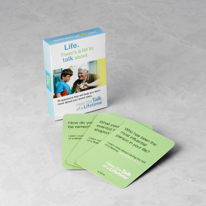 Have the Talk of a Lifetime cards – Remembering A Life